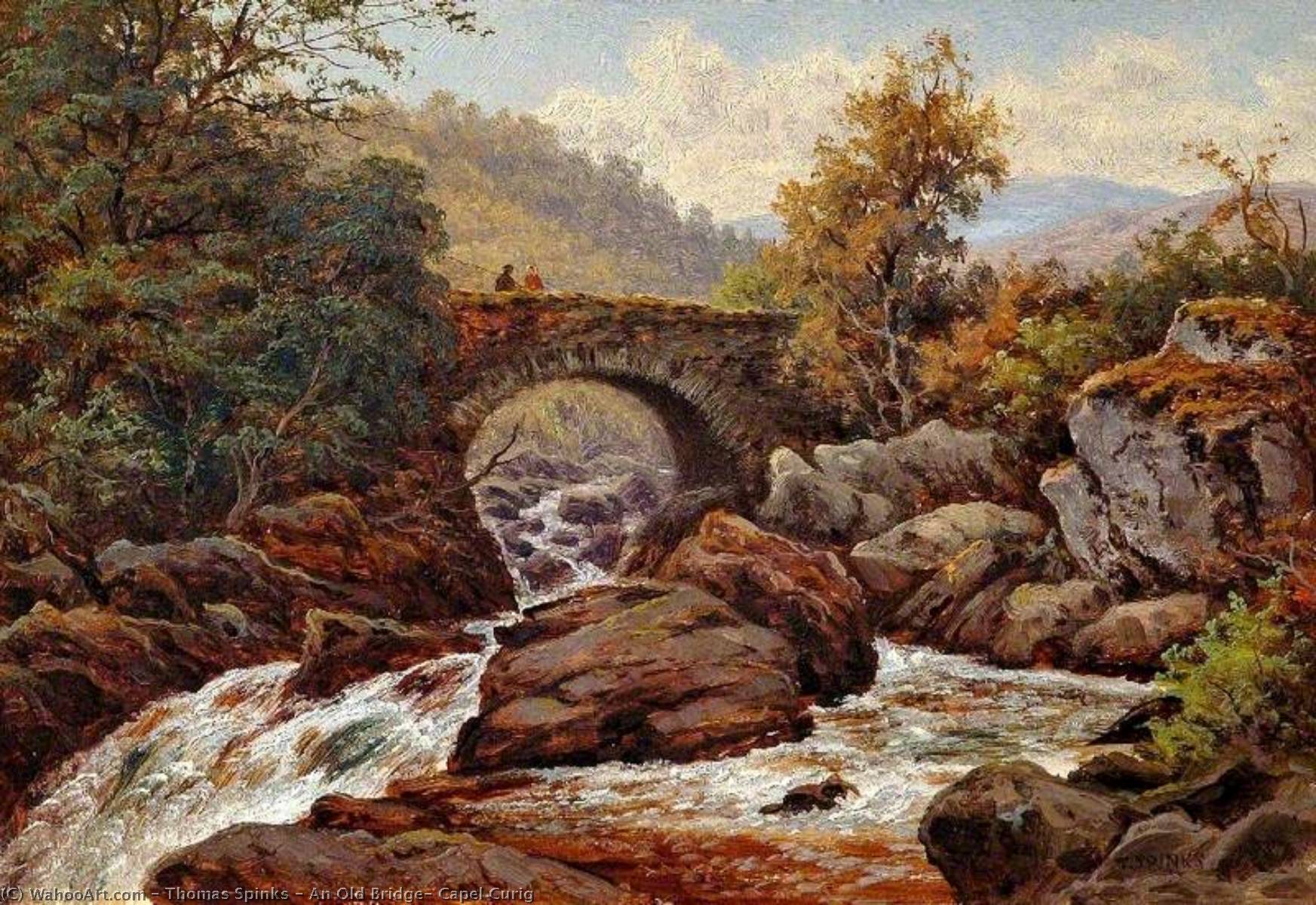 An Old Bridge, Capel Curig, 1887 by Thomas Spinks Thomas Spinks ...