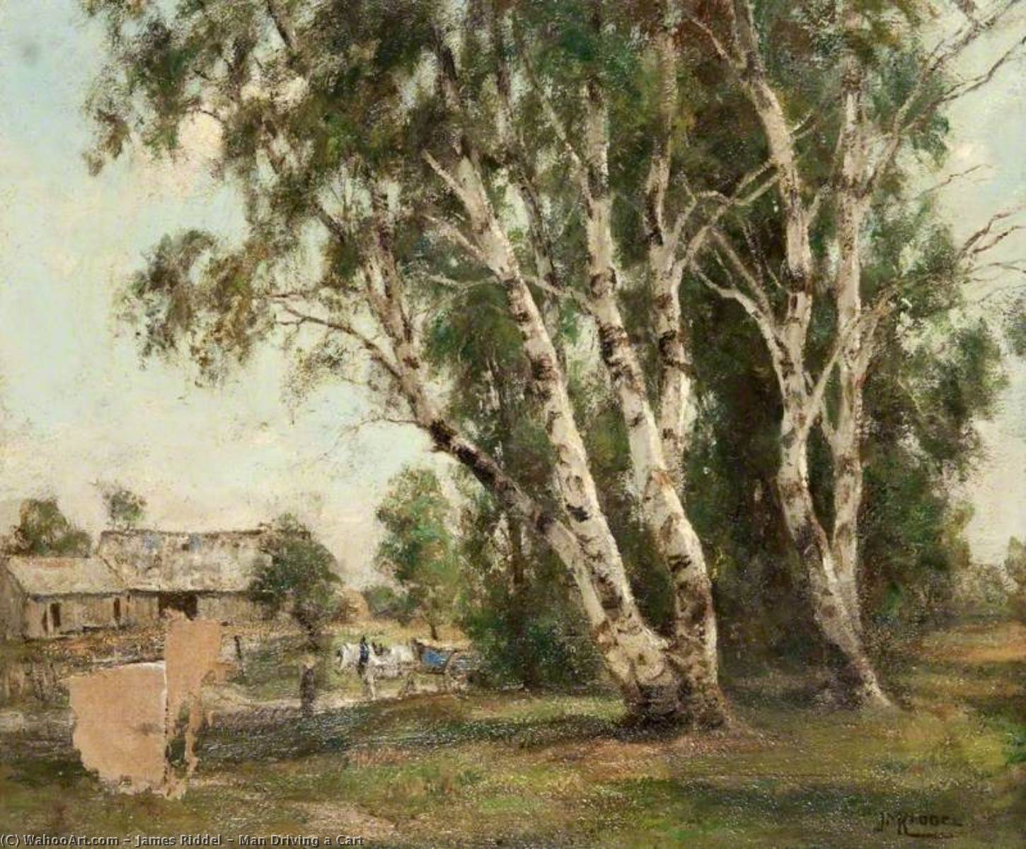 Hombre conduciendo un carro, 1874 de James Riddel James Riddel ...