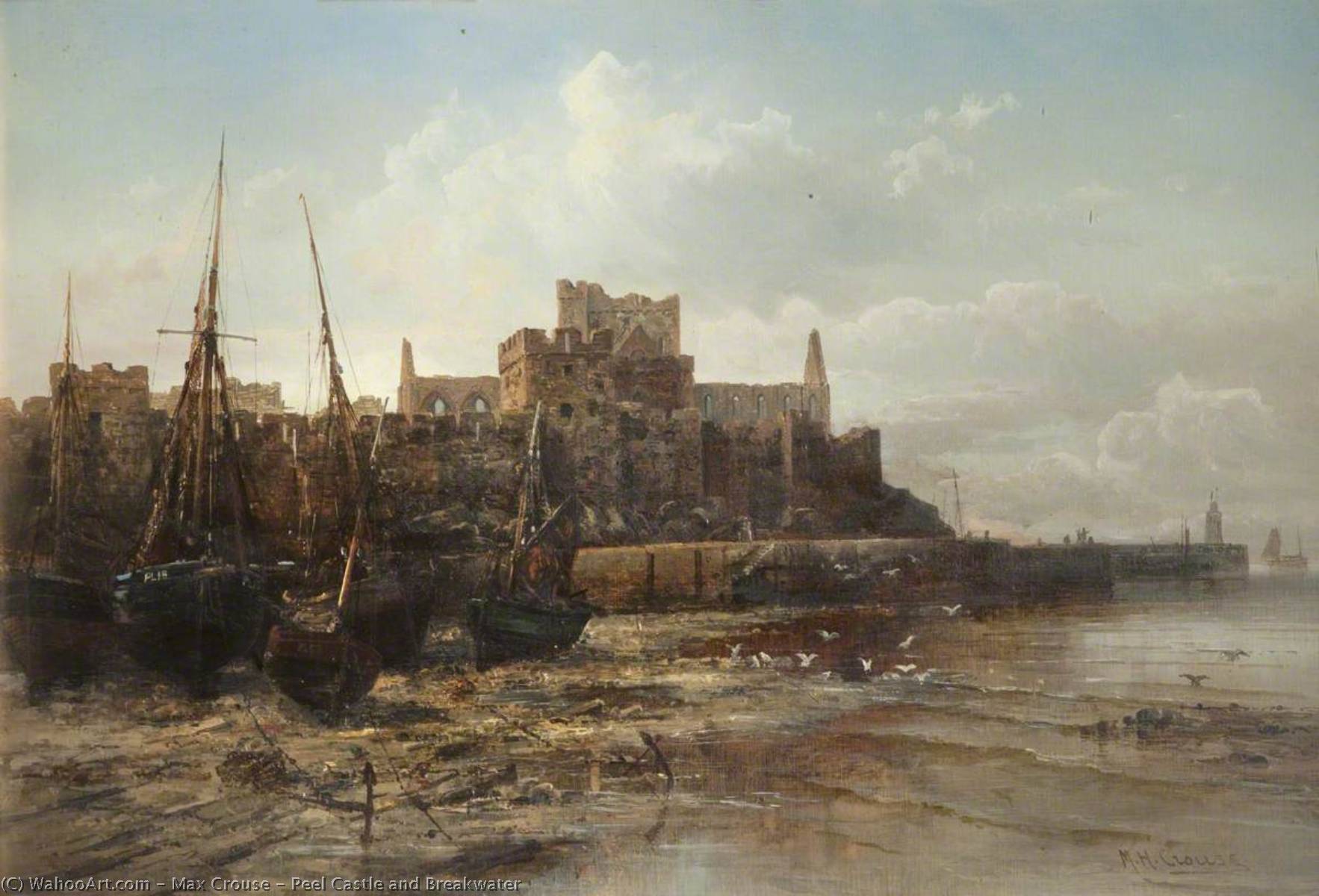 Peel Castle and Breakwater by Max Crouse Max Crouse | WahooArt.com