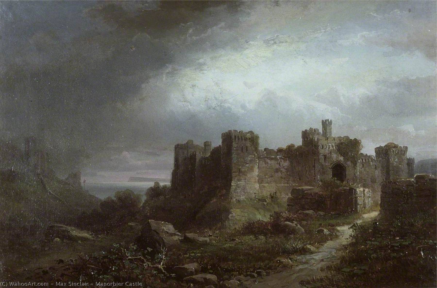 Manorbier Castle, 1884 by Max Sinclair Max Sinclair | WahooArt.com