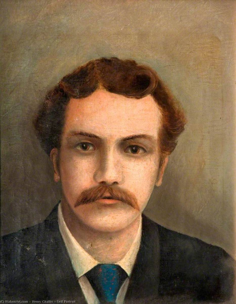 Self Portrait, 1890 by Henry Challis Henry Challis | WahooArt.com