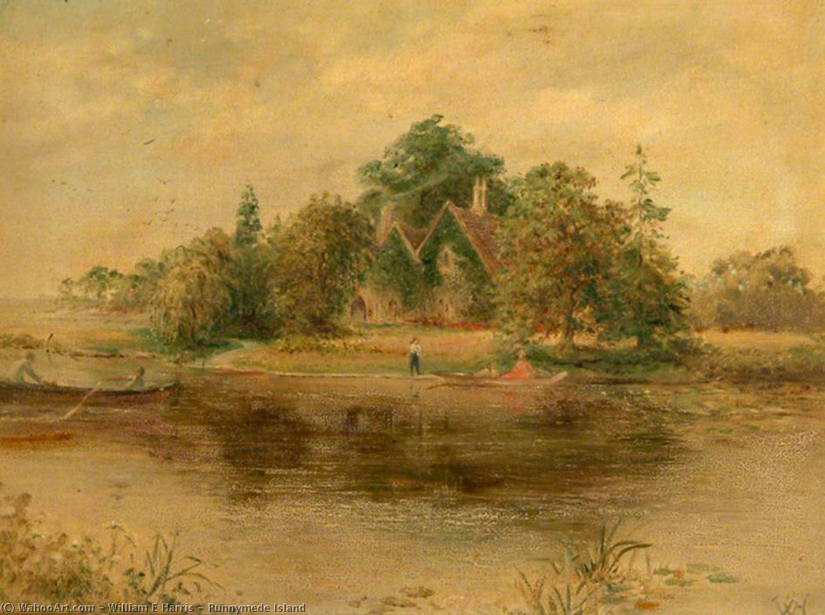 Runnymede Island, 1901 by William E Harris William E Harris | WahooArt.com