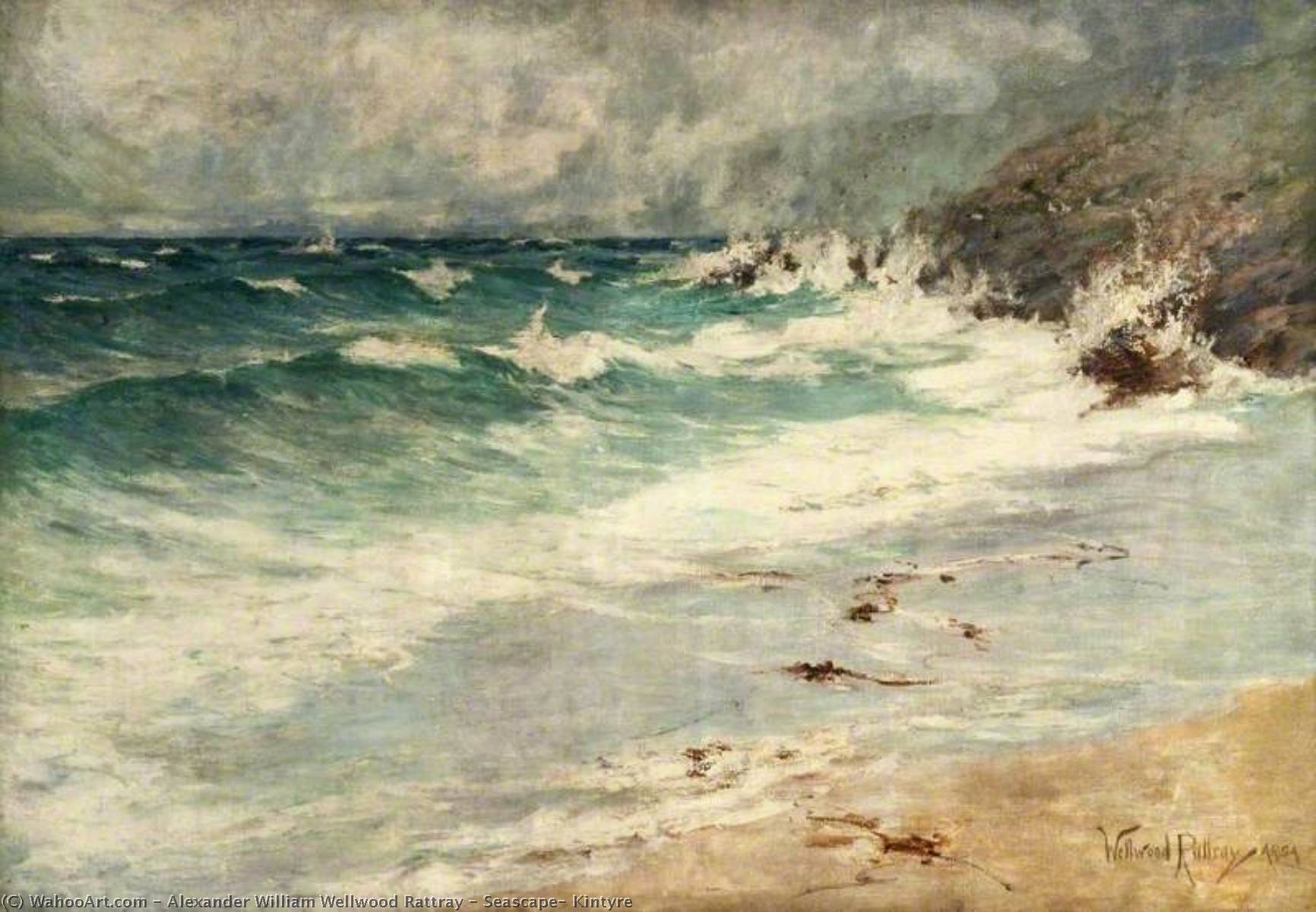 Seascape, Kintyre, 1902 by Alexander William Wellwood Rattray Alexander ...