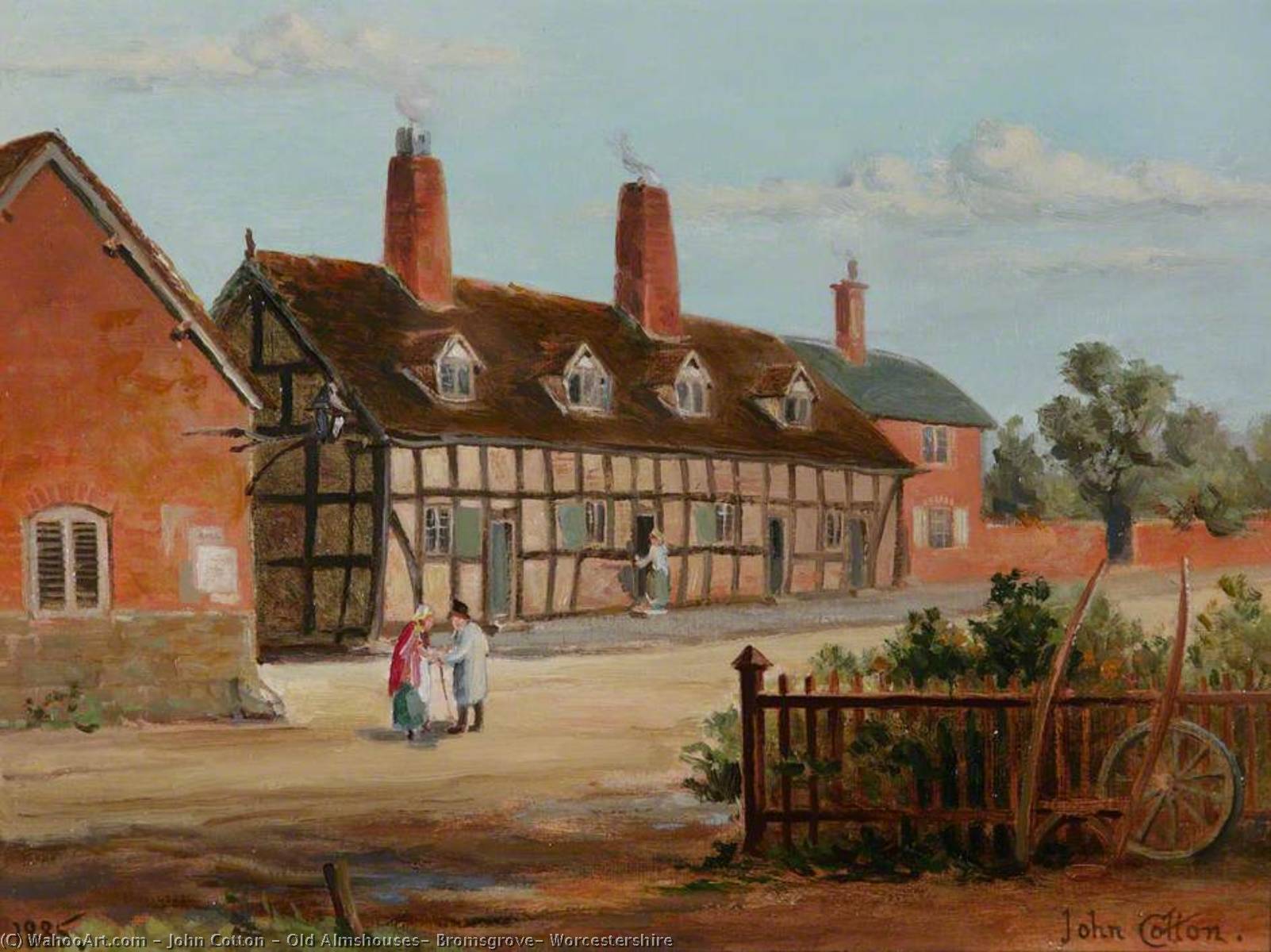 Old Almshouses, Bromsgrove, Worcestershire, 1885 por John Cotton John ...