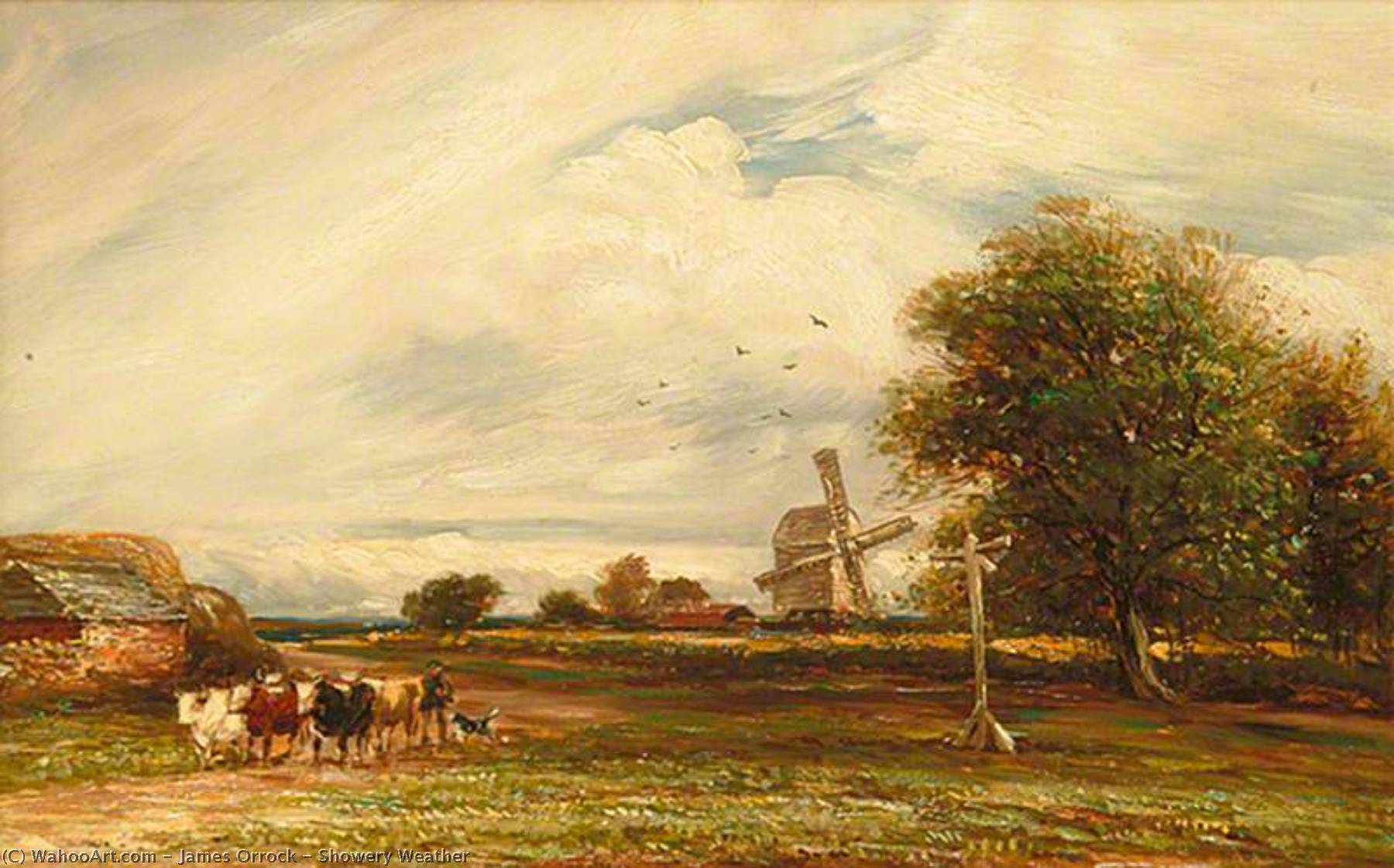 Showery Weather, 1890 by James Orrock James Orrock | WahooArt.com