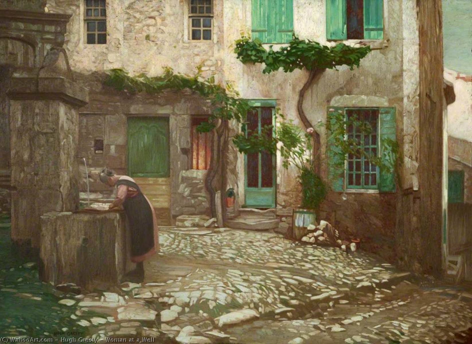 Frau in einem Brunnen von Hugh Gresty Hugh Gresty | WahooArt.com