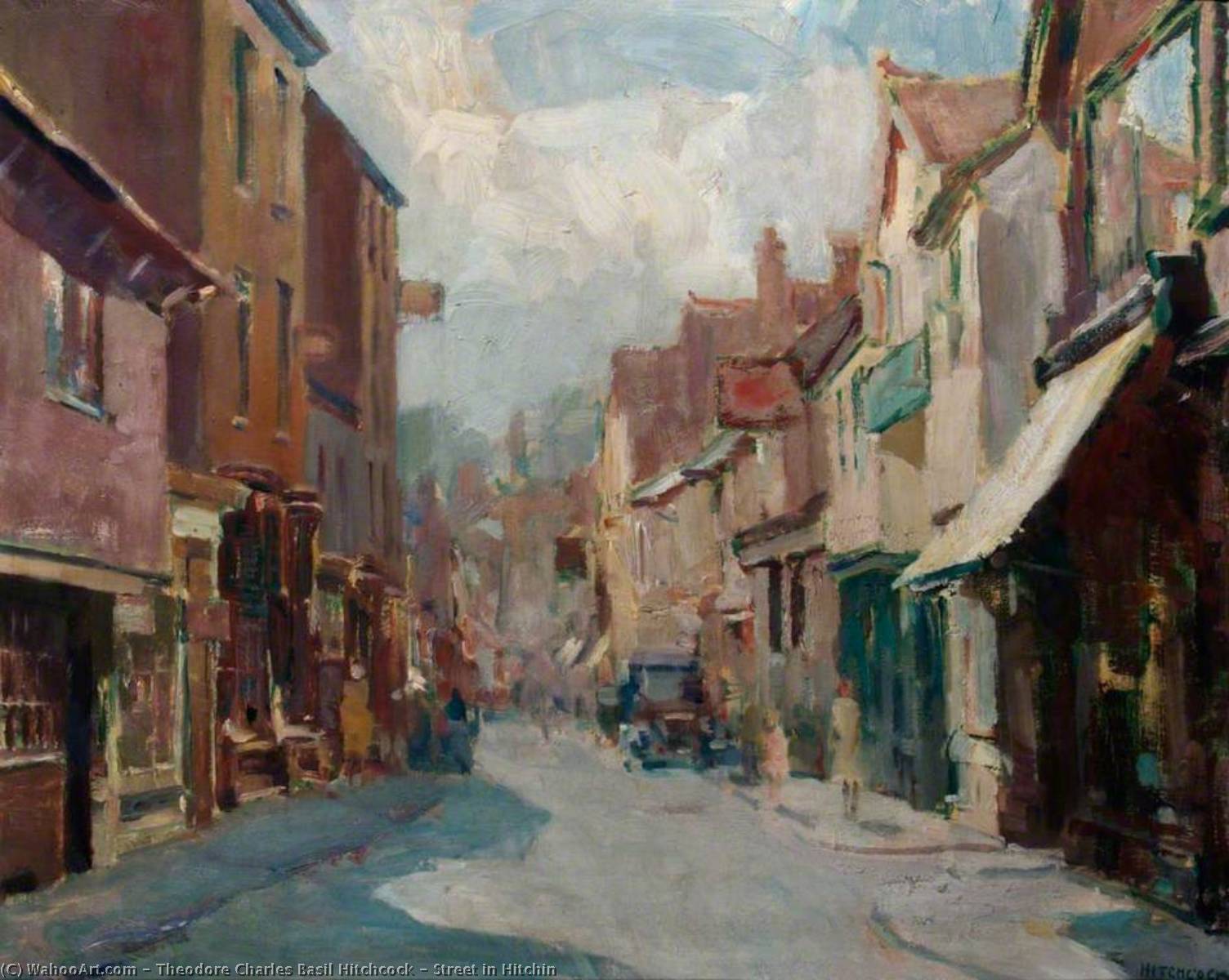 Calle en Hitchin, 1950 de Theodore Charles Basil Hitchcock Theodore ...