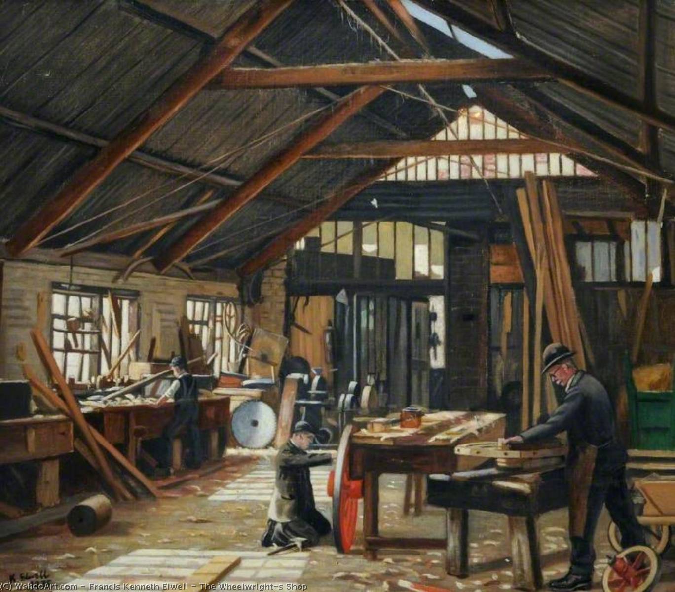 The Wheelwright`s Shop, 1935 by Francis Kenneth Elwell Francis Kenneth ...