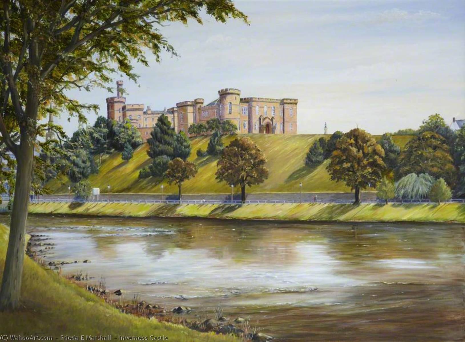 Inverness Castle by Frieda E Marshall Frieda E Marshall | WahooArt.com