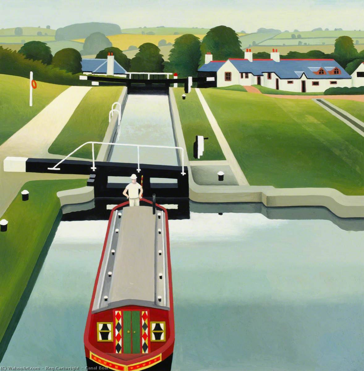 Canal Boat, 1992 by Reg Cartwright Reg Cartwright | WahooArt.com
