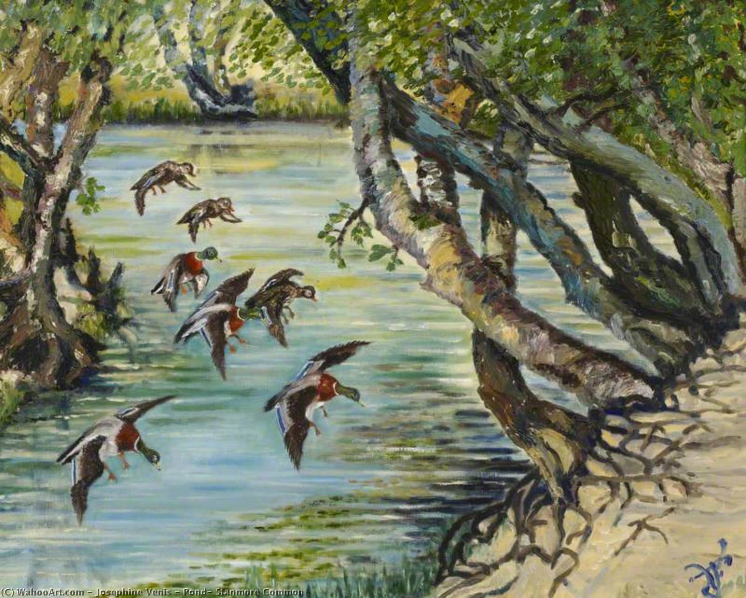Pond, Stanmore Common por Josephine Venis Josephine Venis | WahooArt.com