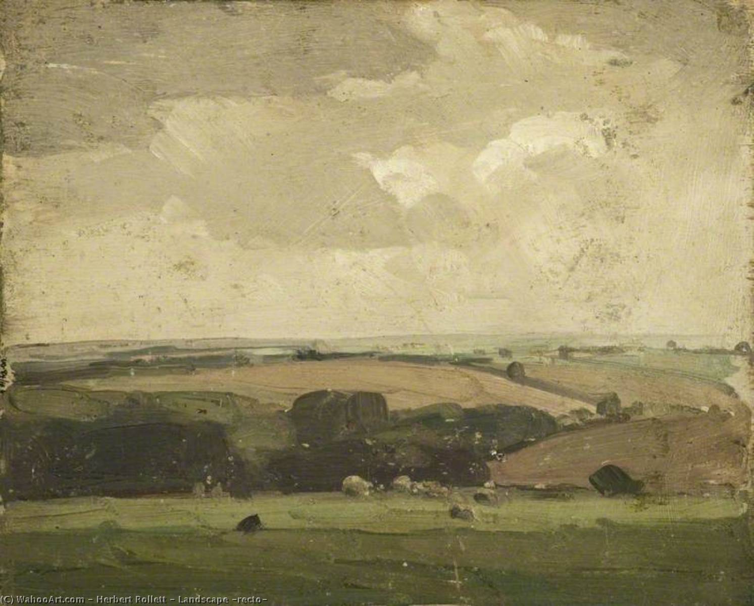 Order Artwork Replica Landscape (recto) by Herbert Rollett (1872-1932 ...