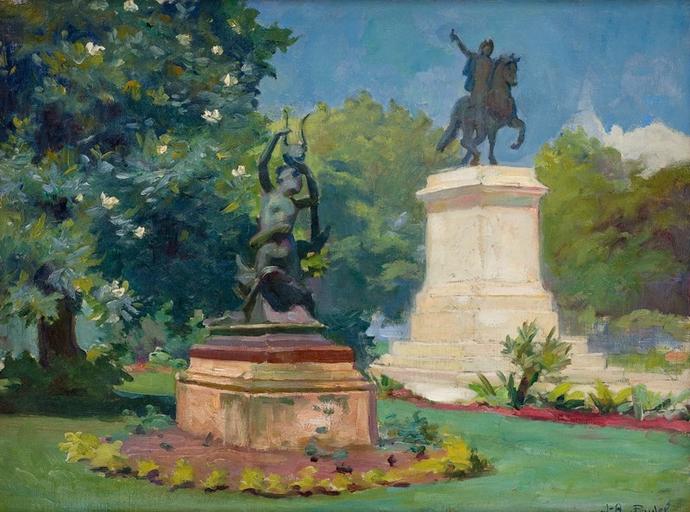 Les jardins du Peyrou by Rudel Jean Aristide (1884-1959) Rudel Jean ...