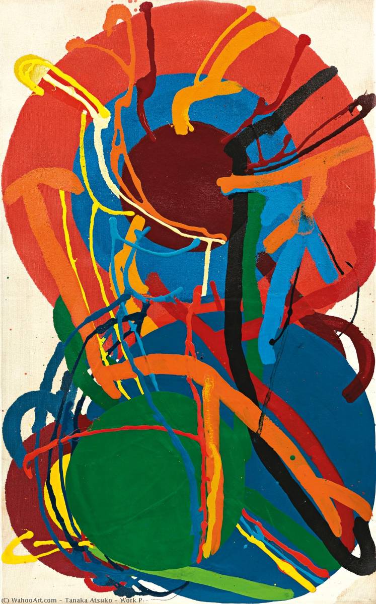 Work P by Atsuko Tanaka (1932-2005, Japan) Atsuko Tanaka | WahooArt.com