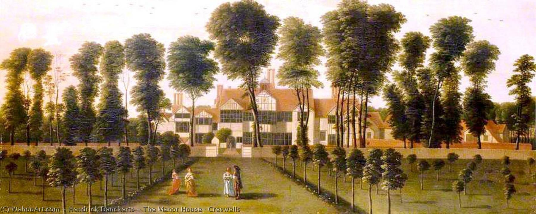 Get Paintings Reproductions The Manor House, Creswells, 1670 by ...