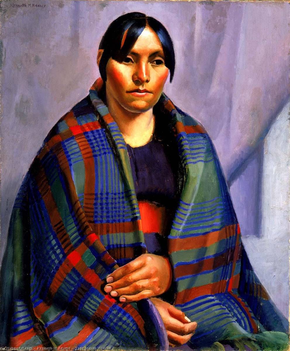 Museum Art Reproductions Taos Indian Woman, 1930 by Kenneth M Adams ...