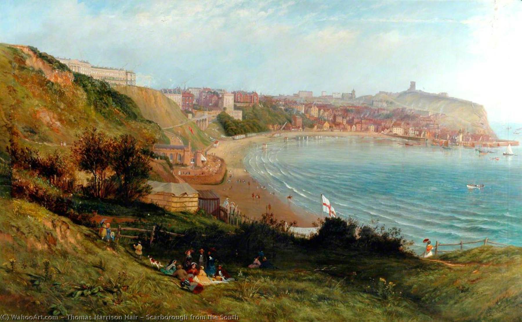 Museum Art Reproductions Scarborough from the South, 1857 by Thomas ...