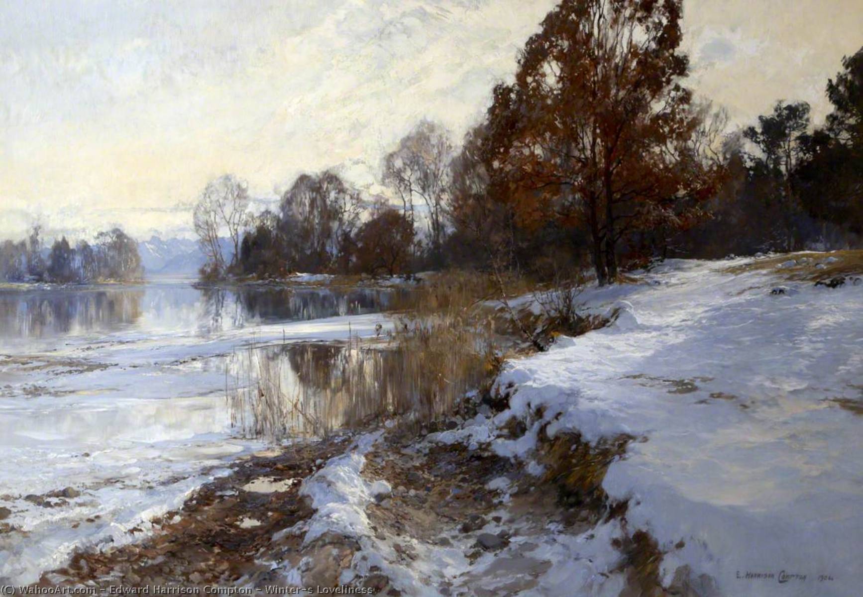 Winter`s Hermosura, 1904 de Edward Harrison Compton (1881-1960 ...