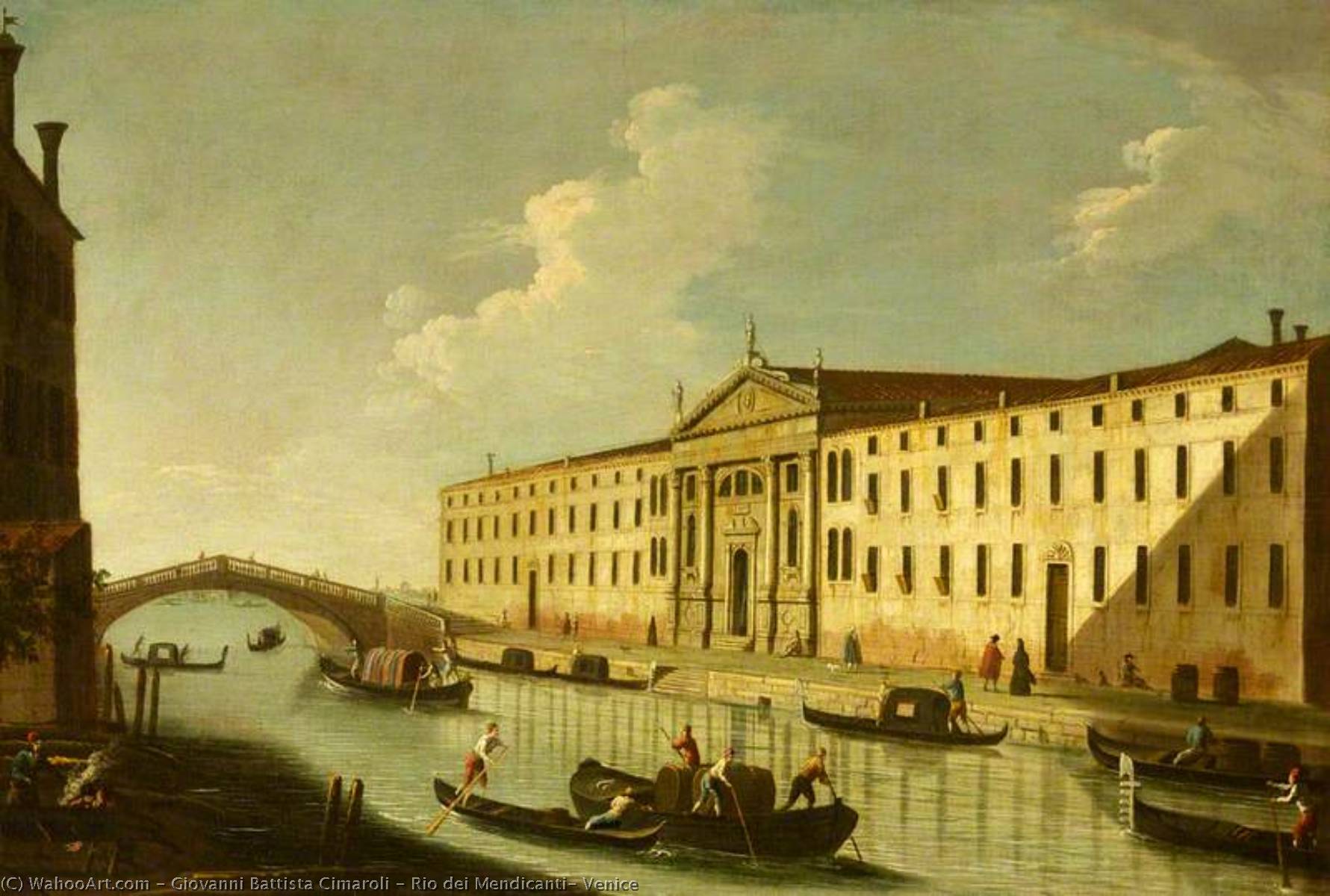 Order Artwork Replica Rio dei Mendicanti, Venice by Giovanni Battista ...