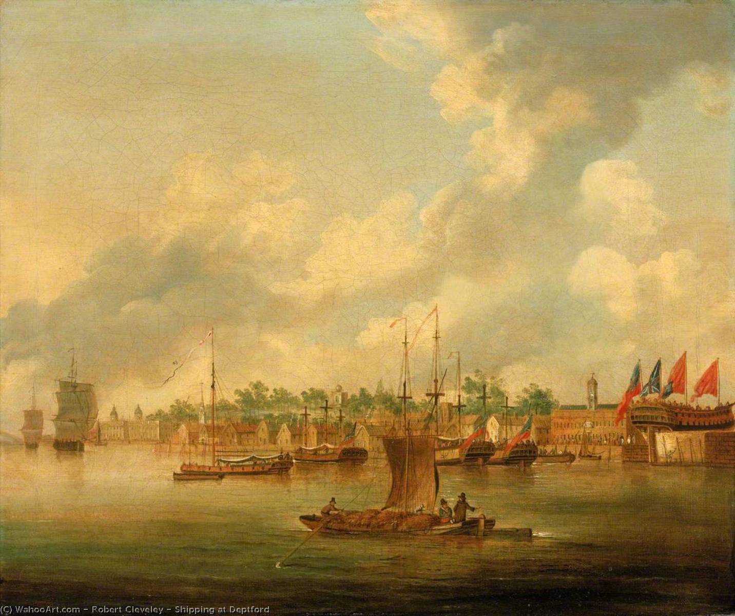Museumsqualität Prints Versand bei Deptford von Robert Cleveley (1747 ...