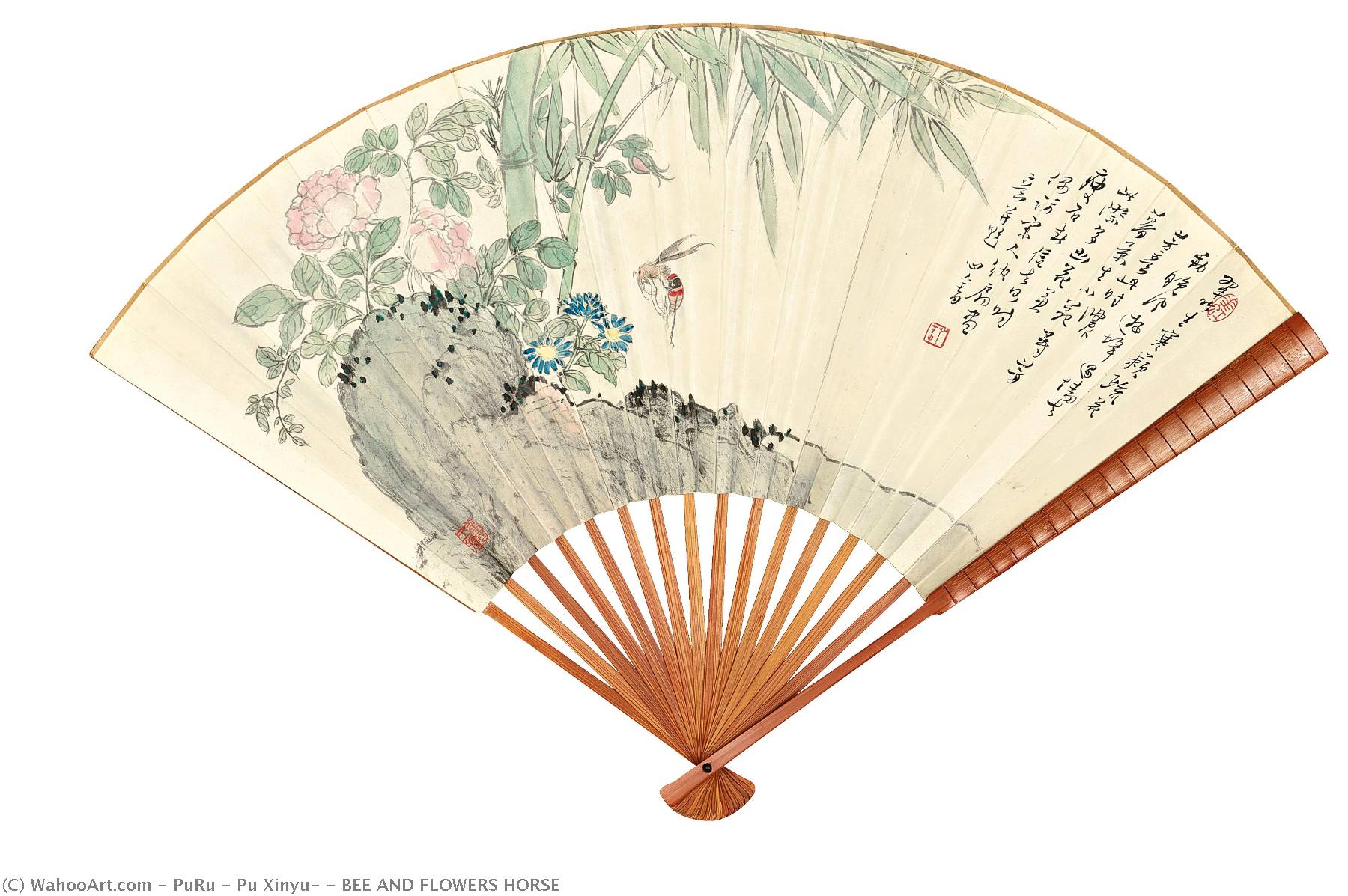 Achat Réplique De Peinture BOIS ET FLEURS HORSE de Puru ( Pu Xinyu ...