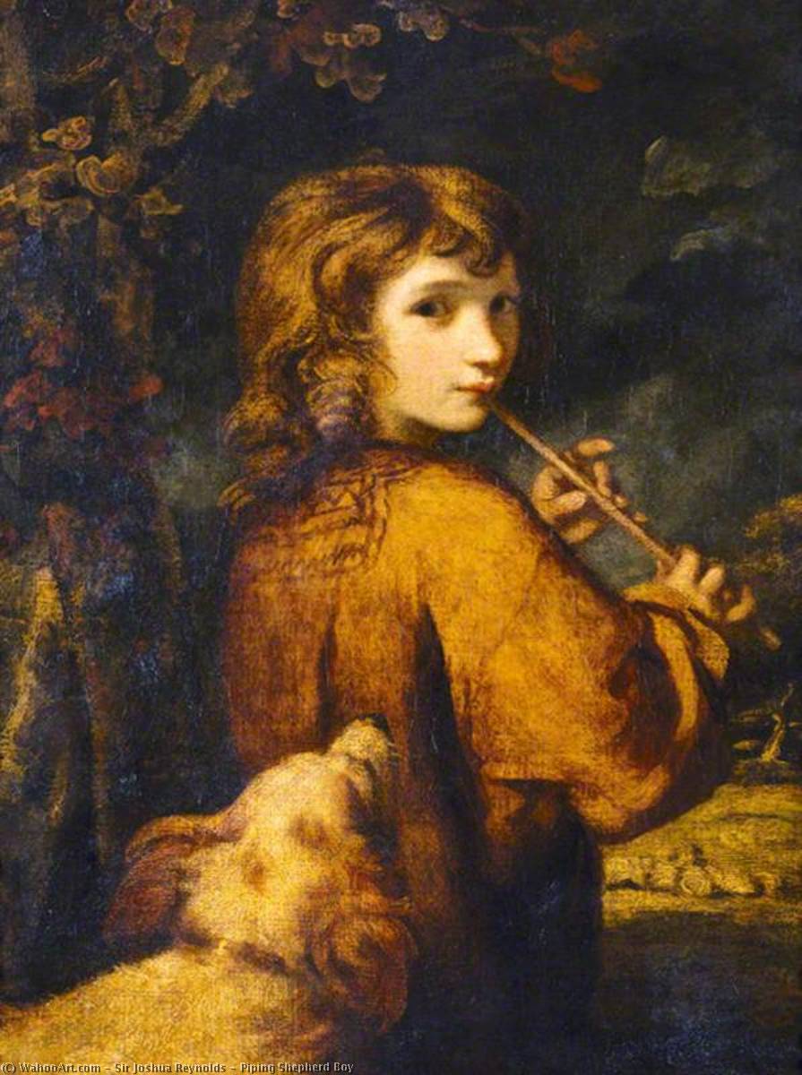 Reproductions De Qualité Musée Piping Shepherd Boy de Joshua Reynolds ...