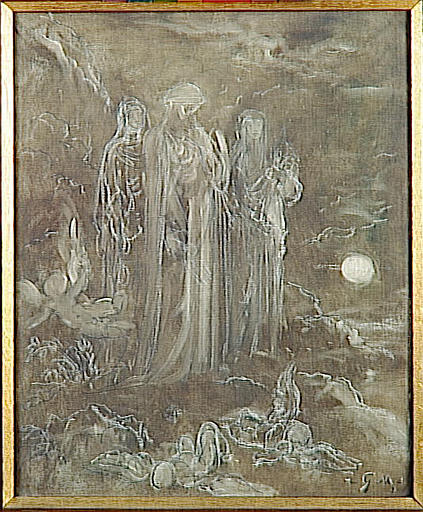 Paintings Reproductions Les Parques by Gustave Moreau (1826-1898 ...