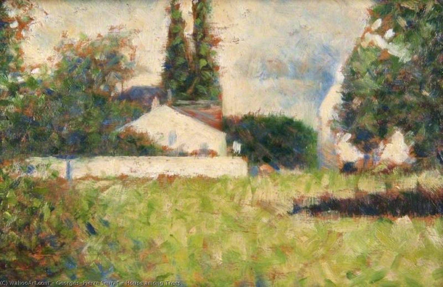 Paintings Reproductions House among Trees, 1883 by Georges Pierre ...