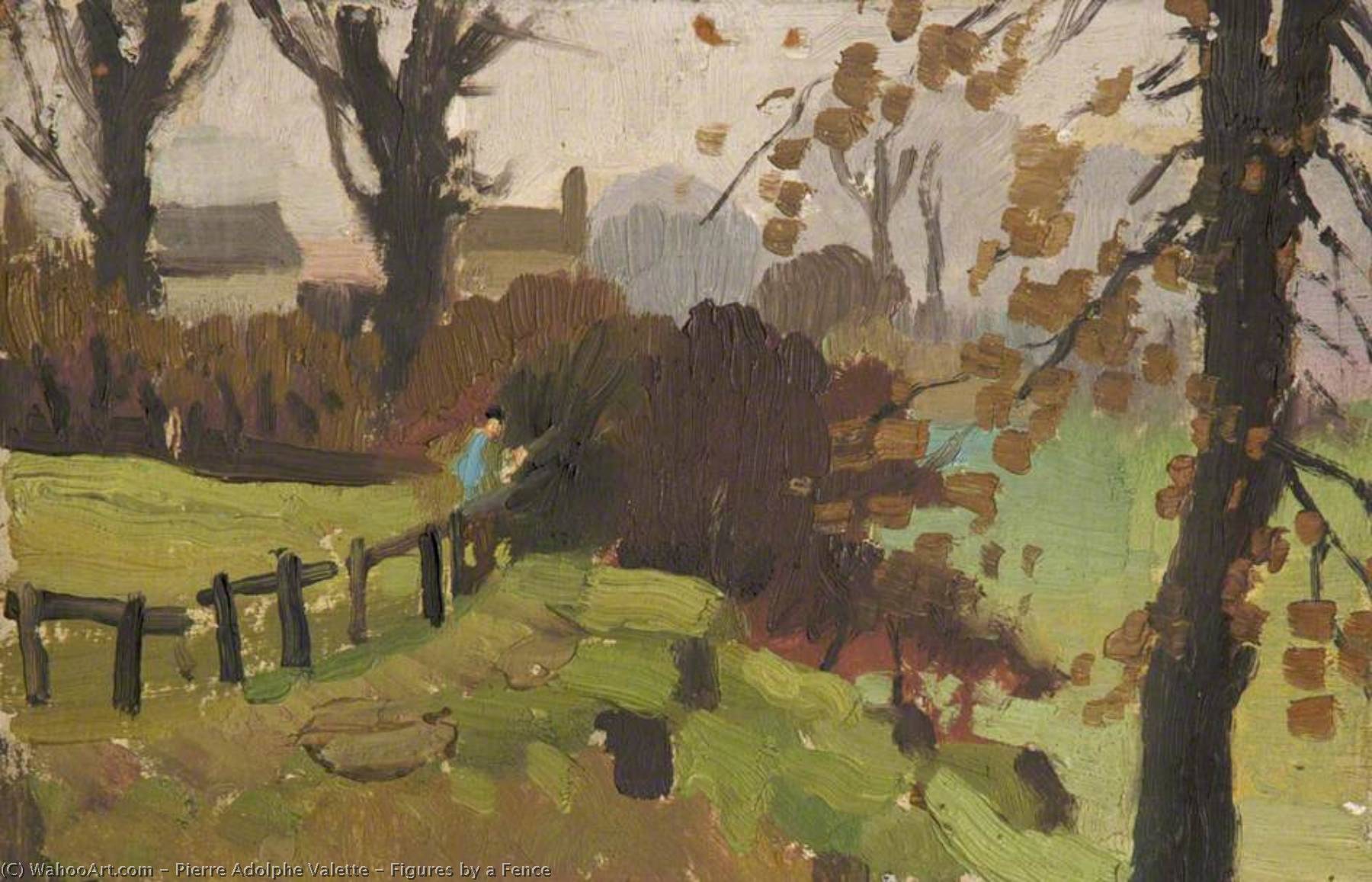 Museum Art Reproductions | Figures by a Fence, 1922 by Pierre Adolphe ...