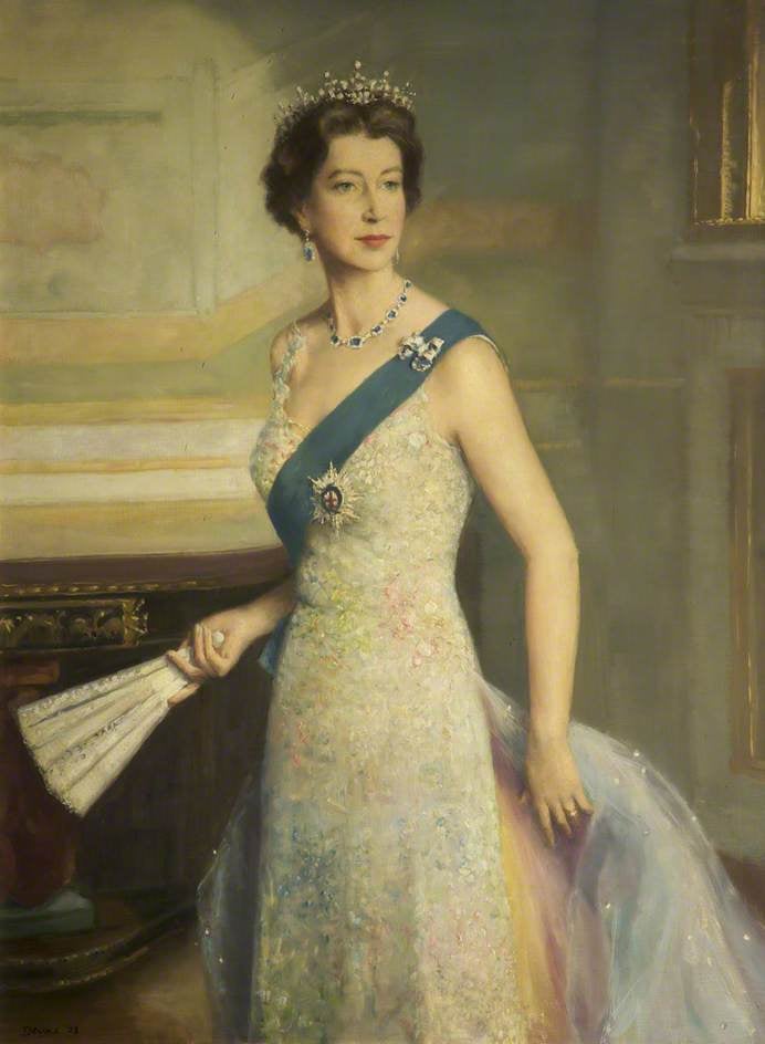 Museumsqualität Prints Elizabeth II (geb.1926) von Thomas Anthony Devas ...