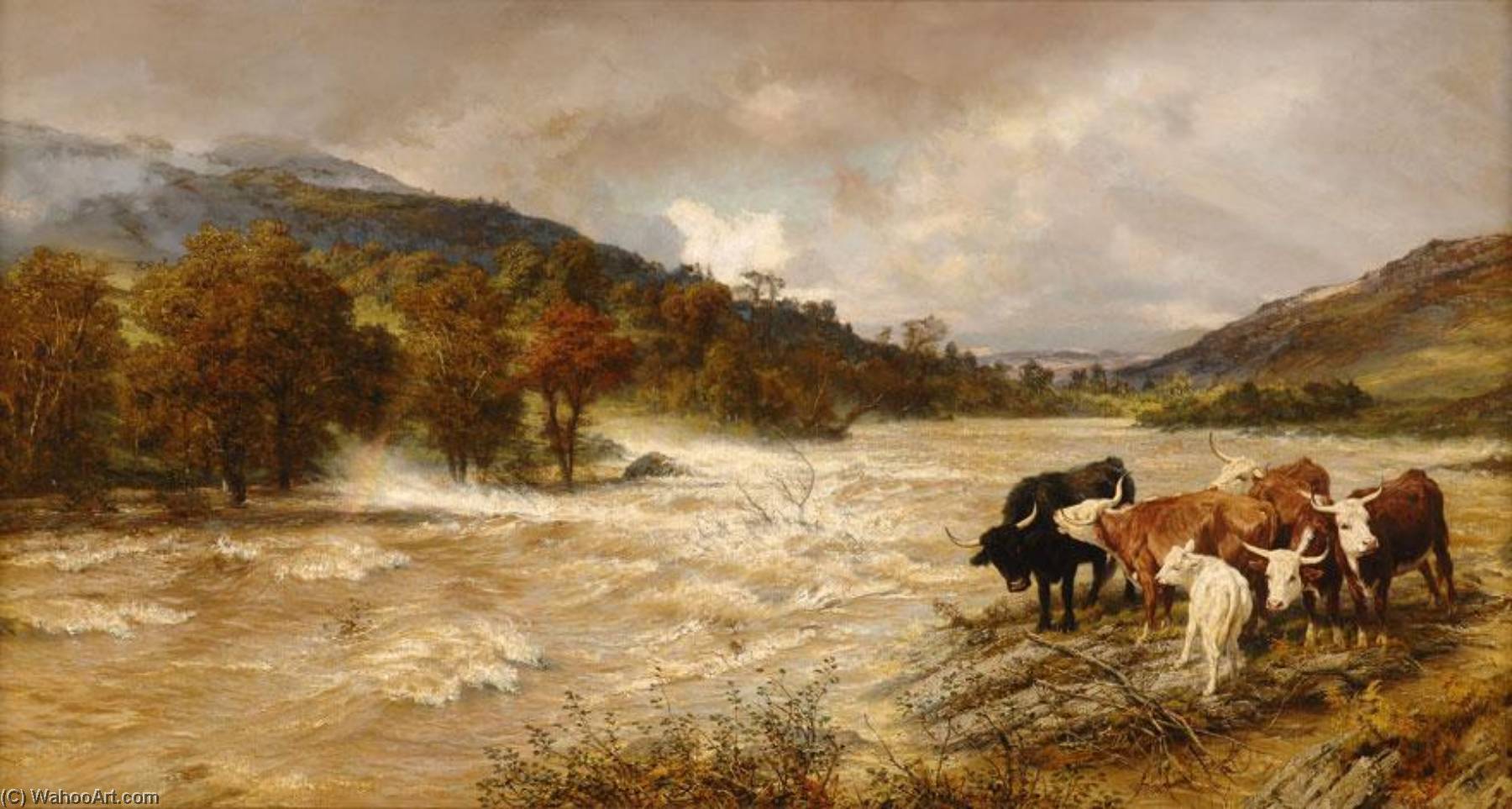 Kunstreproduktionen Die Flut, 1886 von Henry William Banks Davis (1833 ...