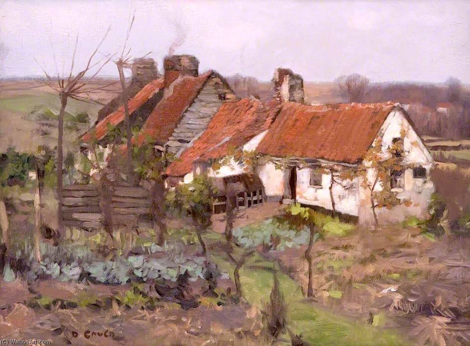 Artwork Replica Farm Yard by David Gauld (1865-1936, United Kingdom ...