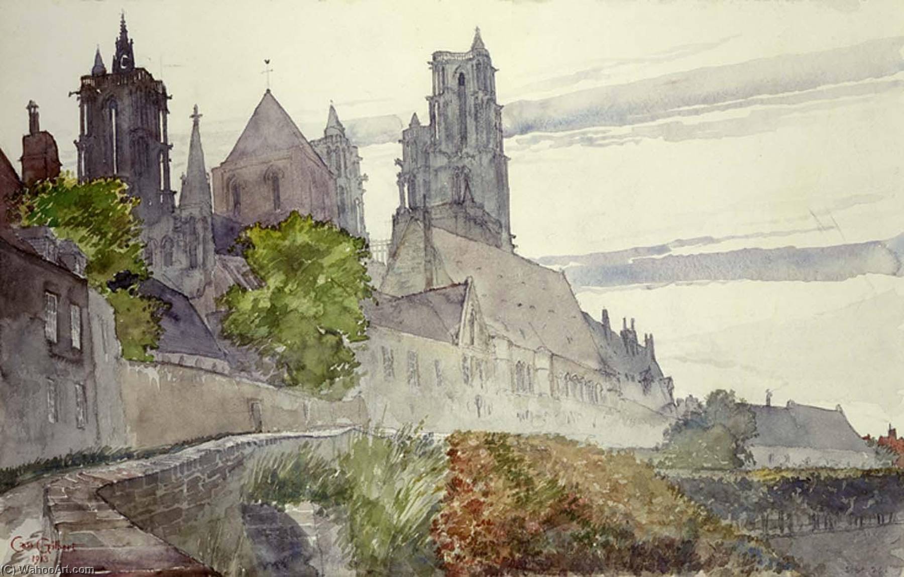 Get Art Reproductions Laon Cathedral, France, 1913 by Cass Gilbert ...