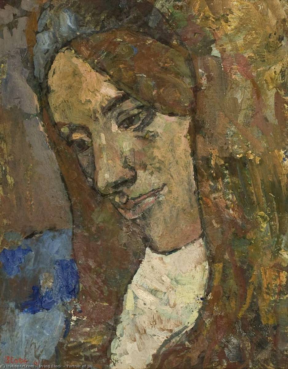 Reproduções De Pinturas Retrato de Jill, 1961 por Irving Block ...