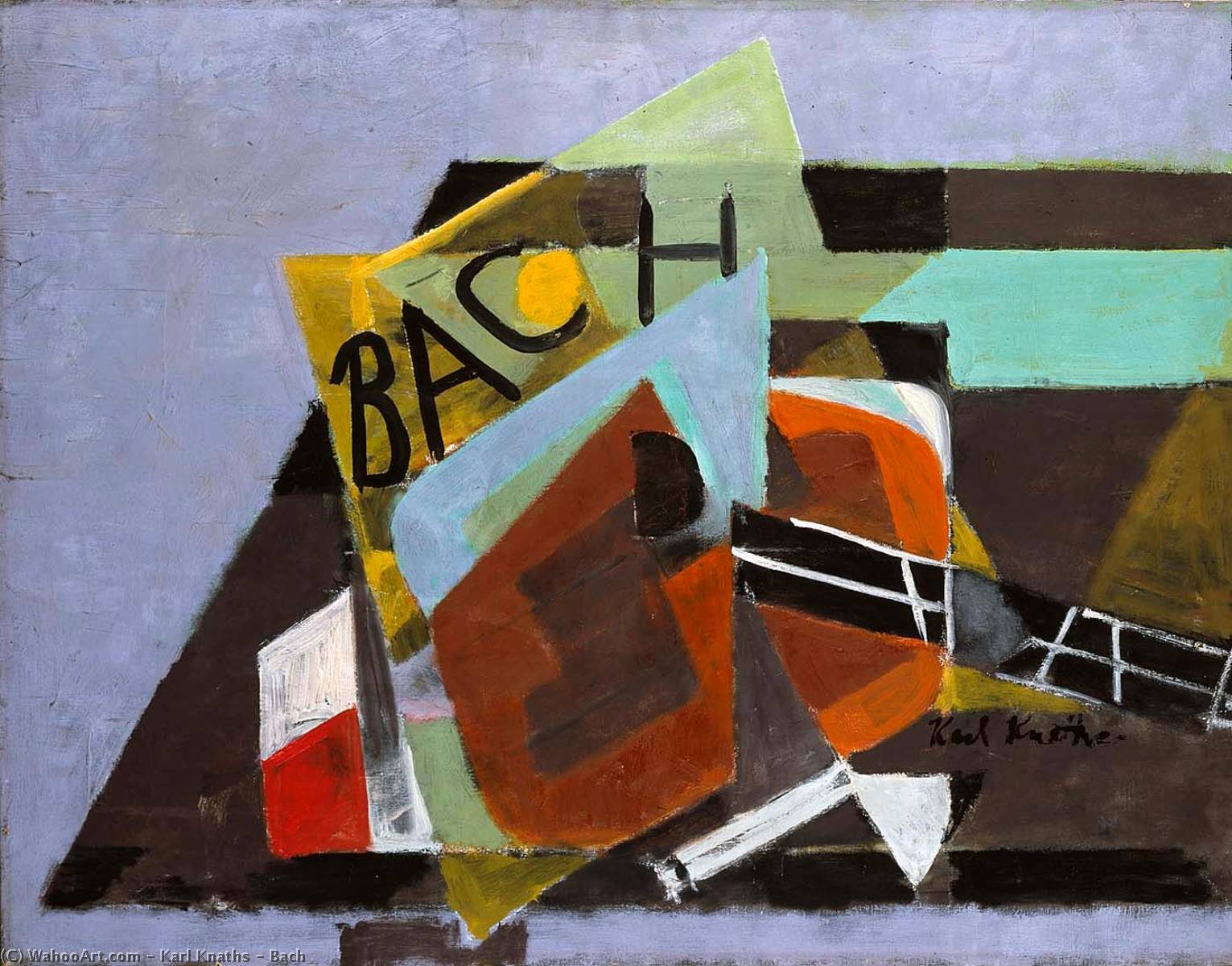 Achat Réplique De Peinture Bach, 1953 de Karl Knaths (Inspiré par ...