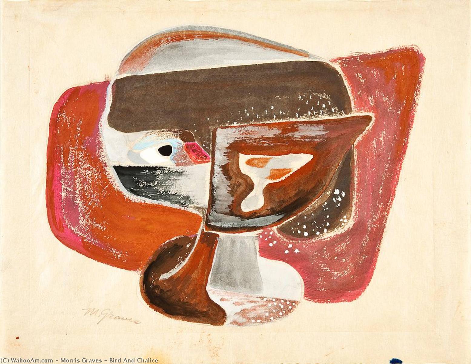 Bird And Chalice, 1939 de Morris Graves (1910-2001) Morris Graves ...