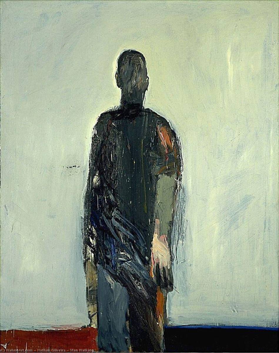 Man Walking, 1958 by Nathan Oliveira (1928-2010, United States ...