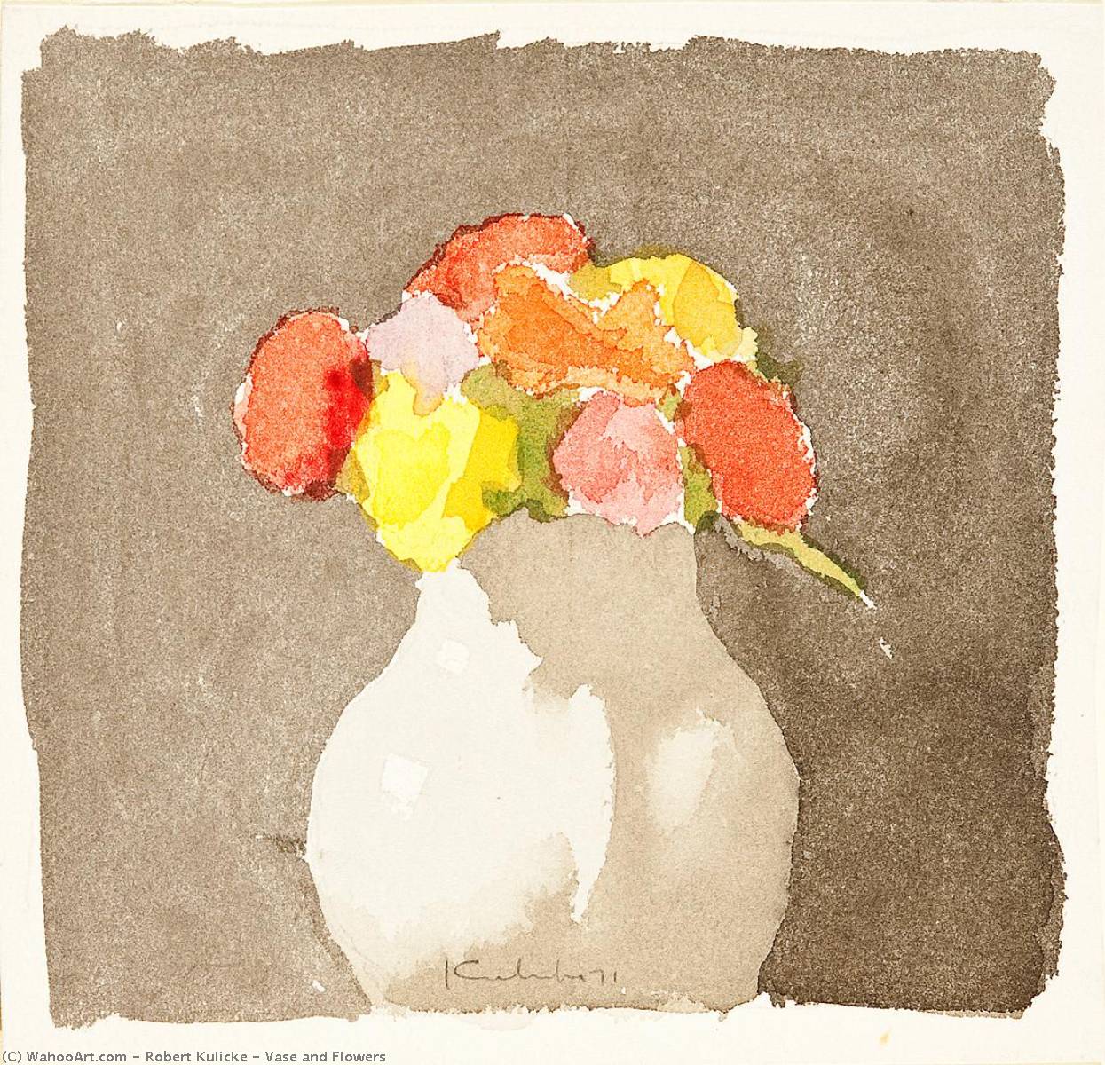 Vase and Flowers, 1971 by Robert Kulicke (1924-2007) Robert Kulicke ...