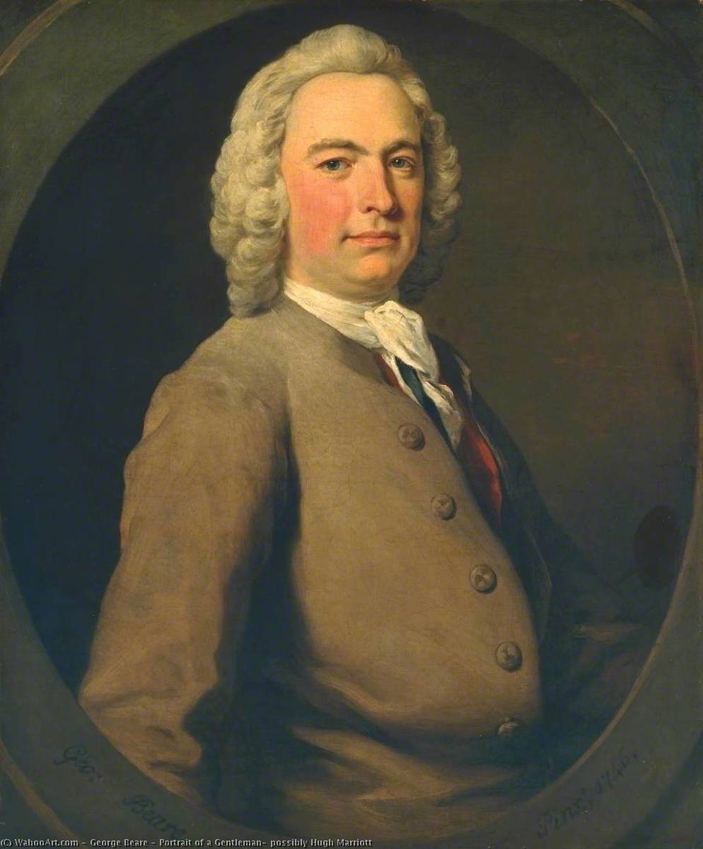 Portrait of a Gentleman, possibly Hugh Marriott, 1746 by George Beare ...