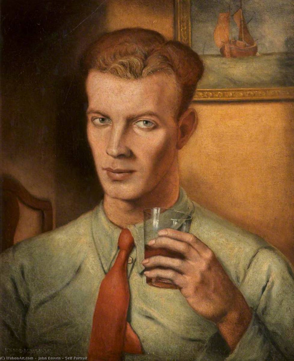 Retrato auto, 1938 de John Bowen (1914-2006) John Bowen | WahooArt.com