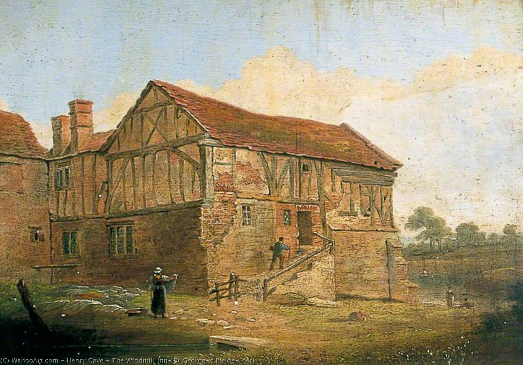 Riproduzioni D'arte The Windmill Inn, St George`s Fields, York di Henry ...