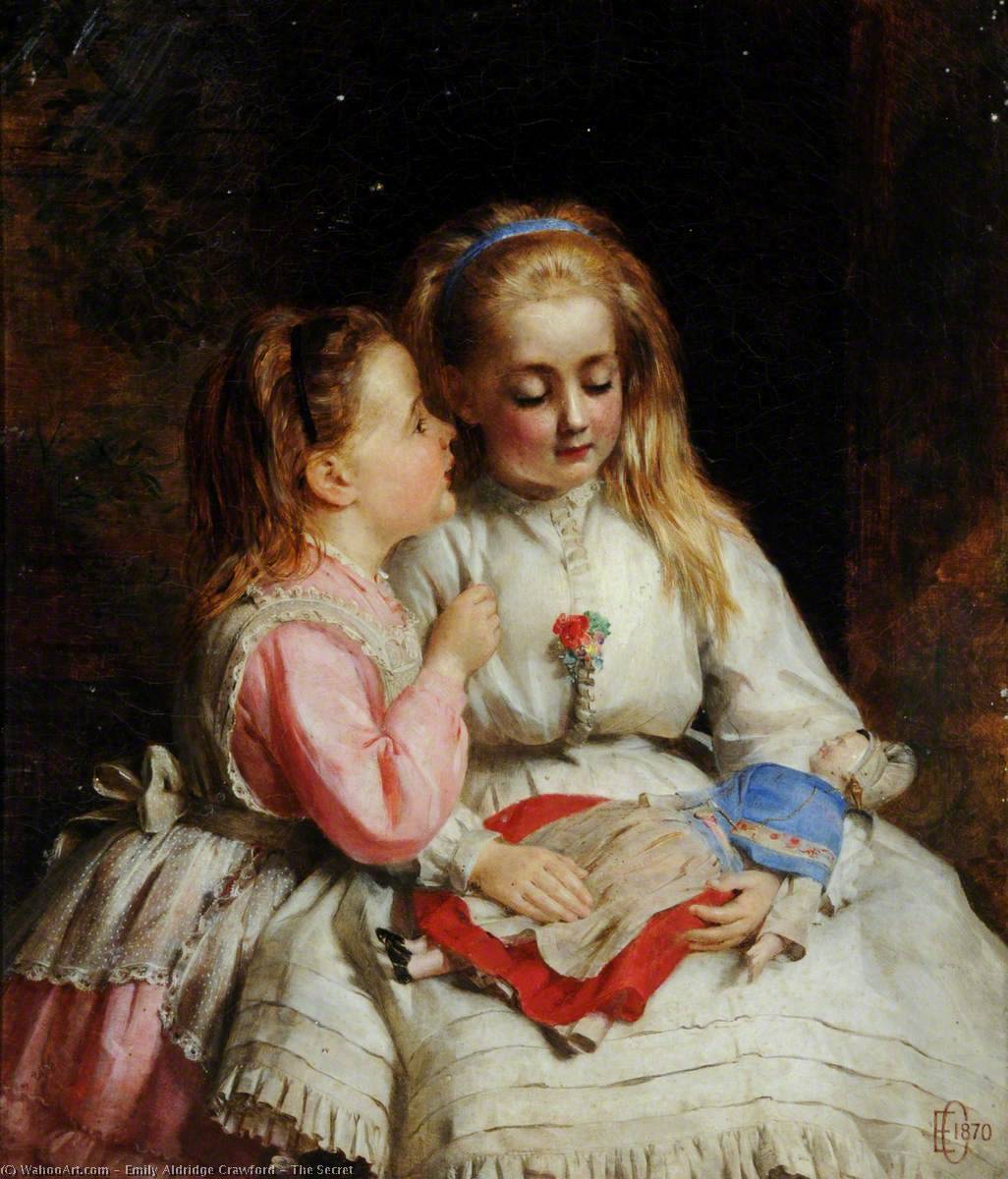 Réplique De Peinture Le Secret, 1870 de Emily Aldridge Crawford (1869 ...