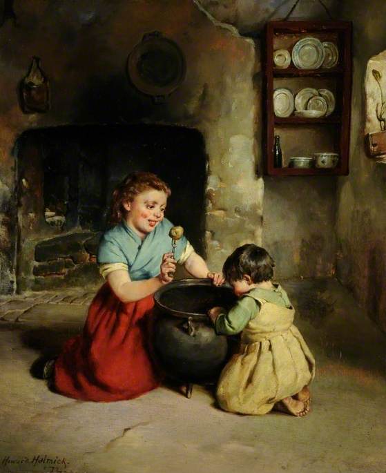 Art Reproductions A Frugal Meal, 1872 by Howard Helmick (1845-1907 ...