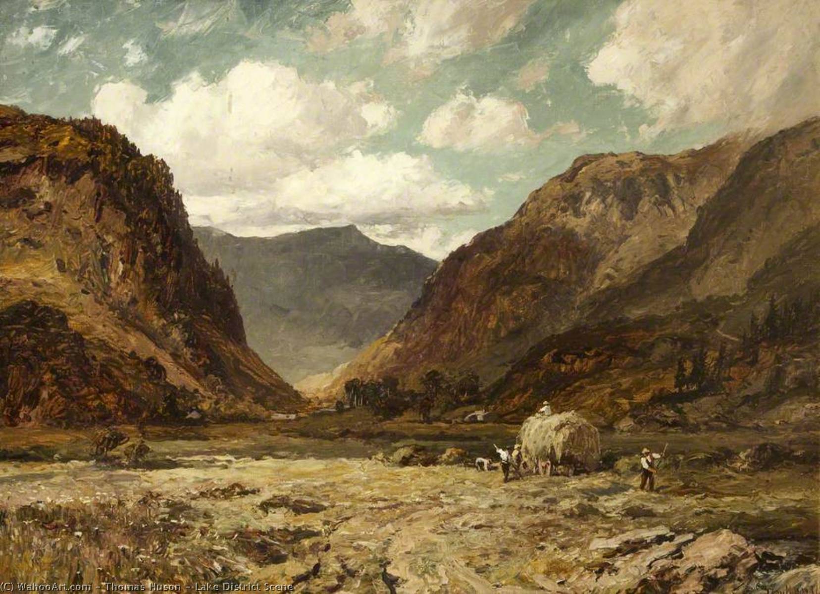 Reproducciones De Arte Del Museo Lake District Scene de Thomas Huson ...