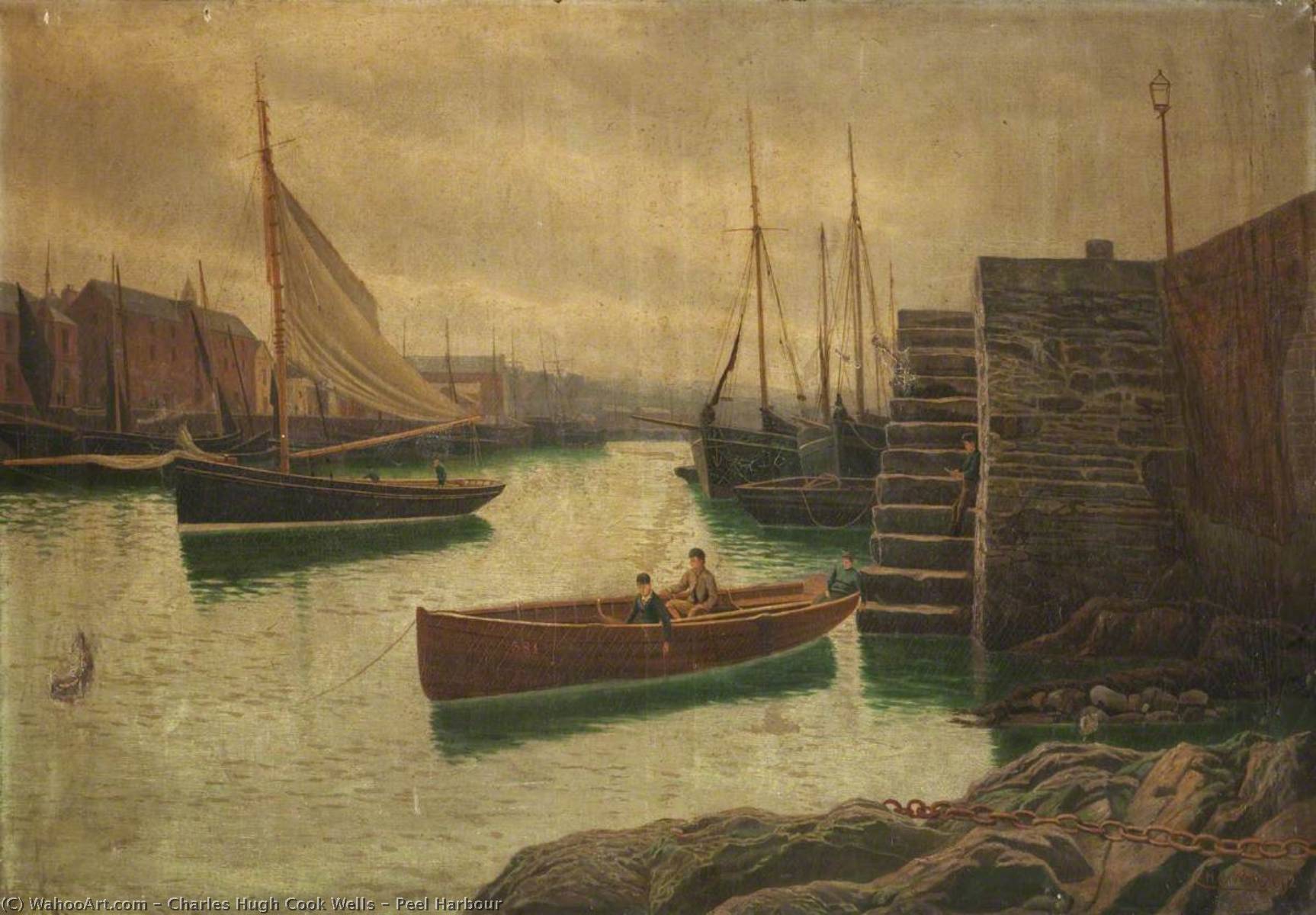 Peel Harbour, 1892 by Charles Hugh Cook Wells Charles Hugh Cook Wells ...