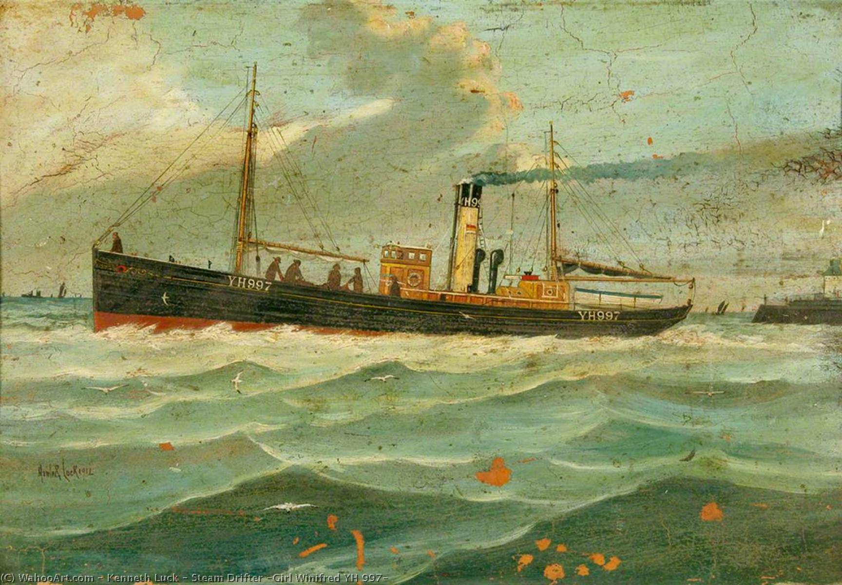 Get Art Reproductions Steam Drifter `Girl Winifred YH 997`, 1912 by ...