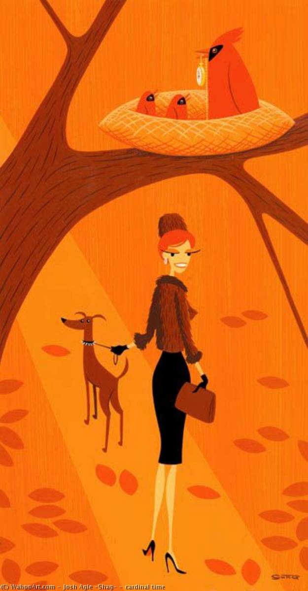 Tiempo cardinal de Josh Agle (Shag) Josh Agle (Shag) | WahooArt.com