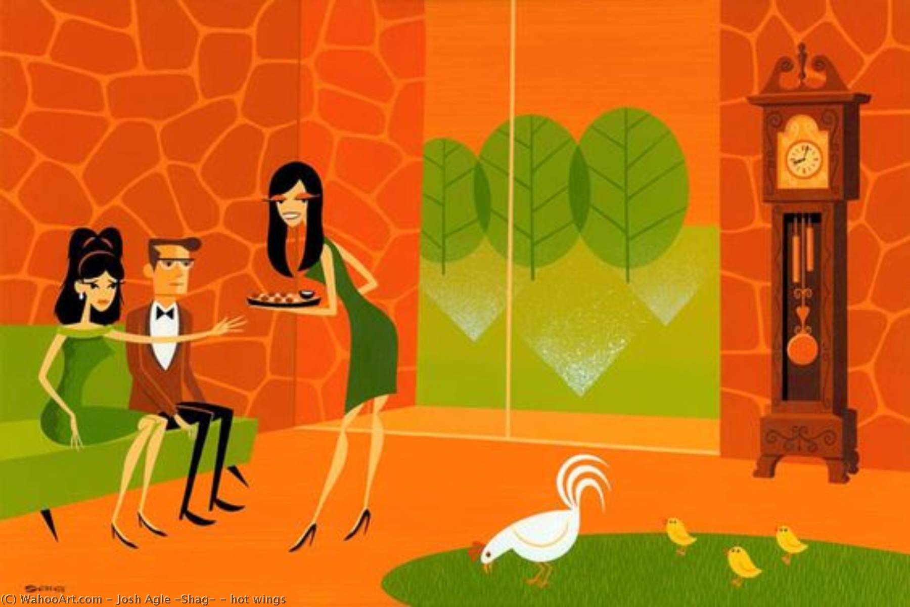 quente asas por Josh Agle (Shag) | Gravura De Qualidade De Museu Josh ...