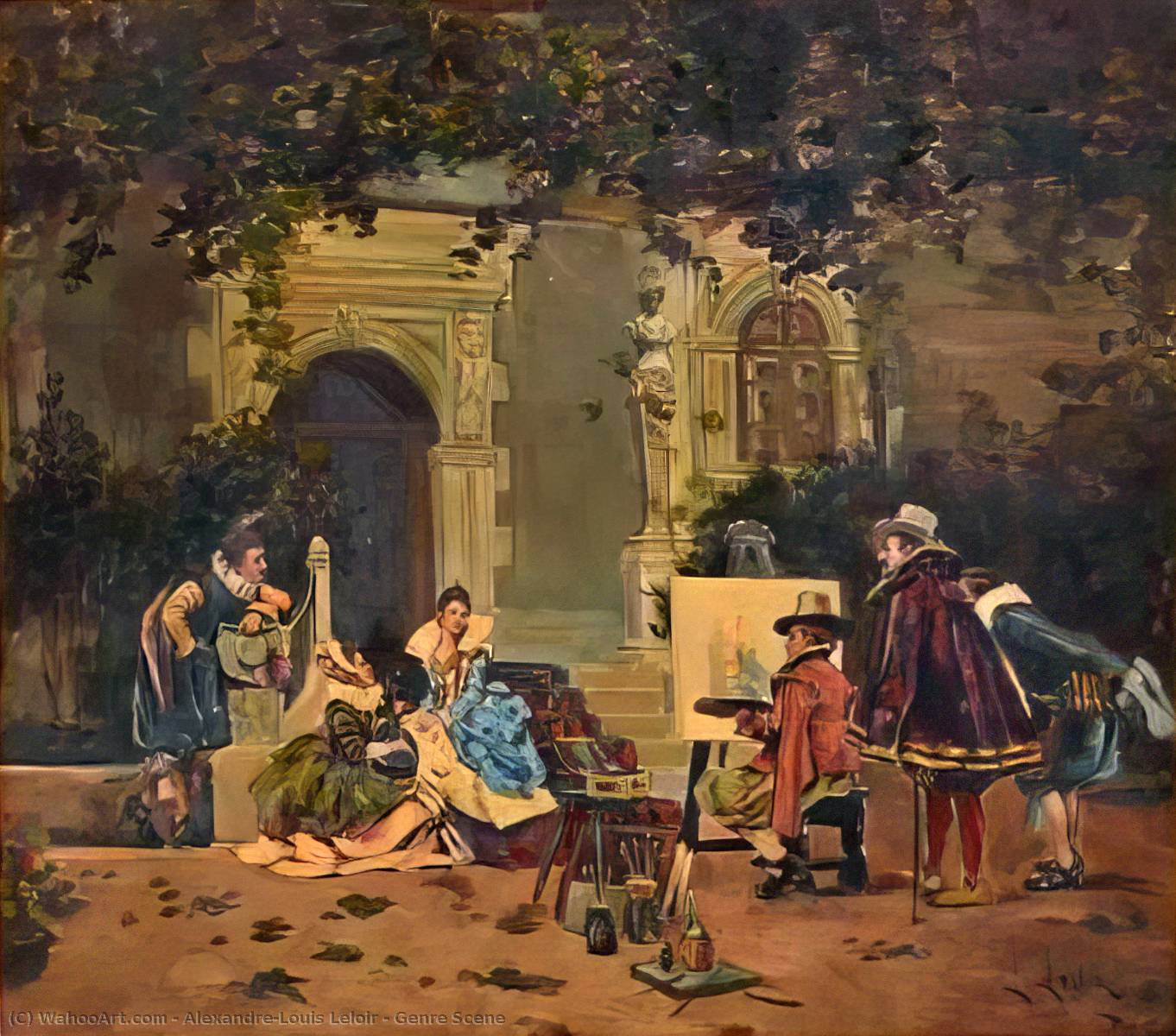 Oil Painting Replica Genre Scene by Alexandre-Louis Leloir (1843-1884 ...