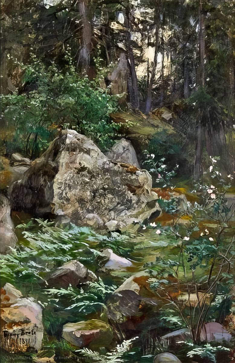 Get Paintings Reproductions Forest Glade, 1891 by Fanny Brate (1861 ...